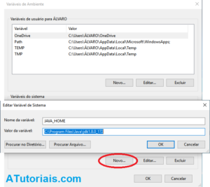 Como configurar o JAVA_HOME no Windows 10 - ATutoriais